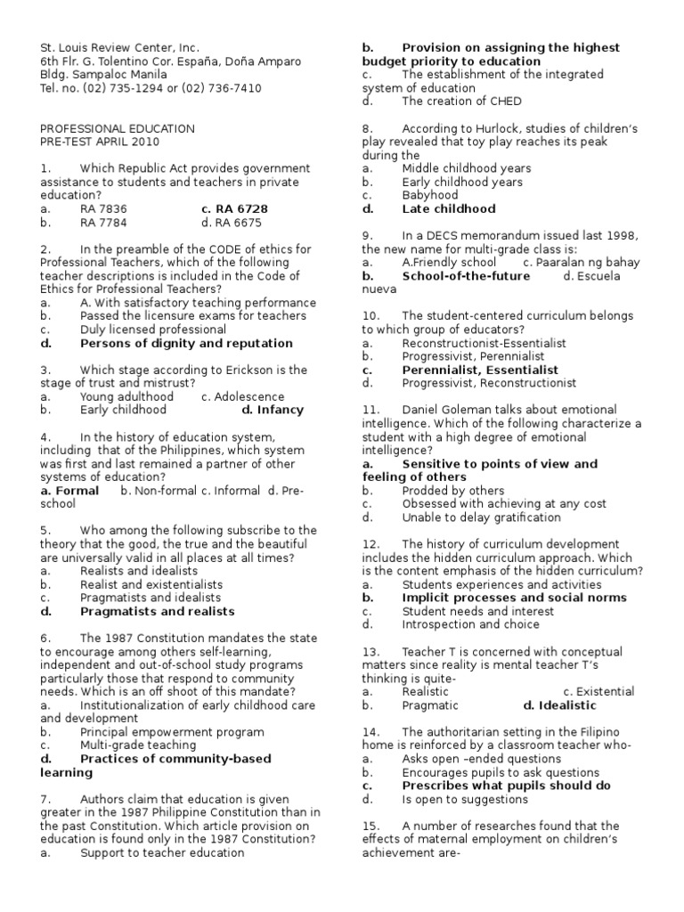 Let Review | PDF | Test (Assessment) | Educational Assessment