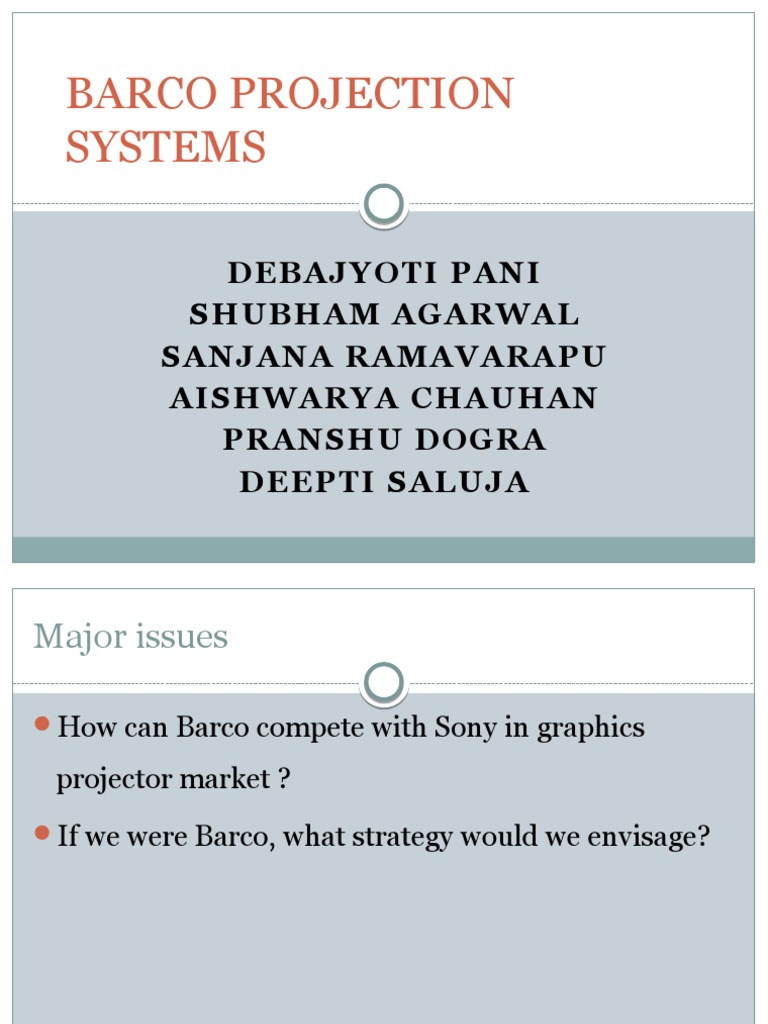 Barco Projection System | PDF