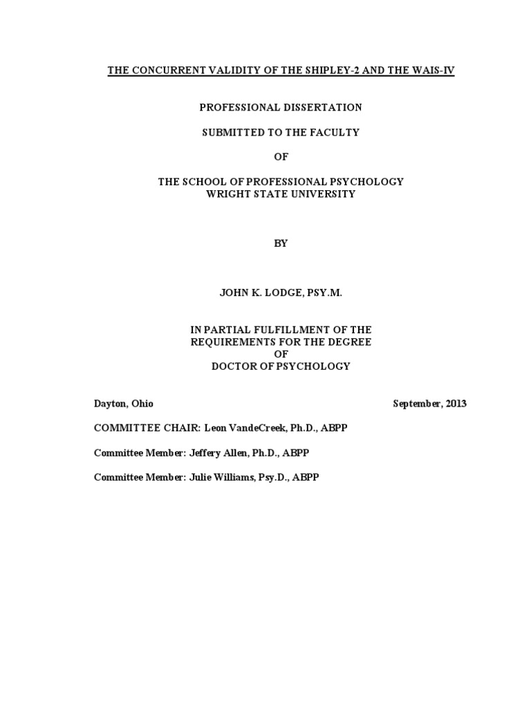 Validez Concurrente Wais - 4/ Shipley 2 | PDF | Wechsler Adult ...