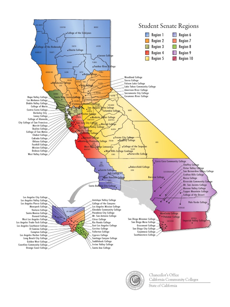 cccsaa regional map | Los Angeles County | States Of The West Coast Of ...