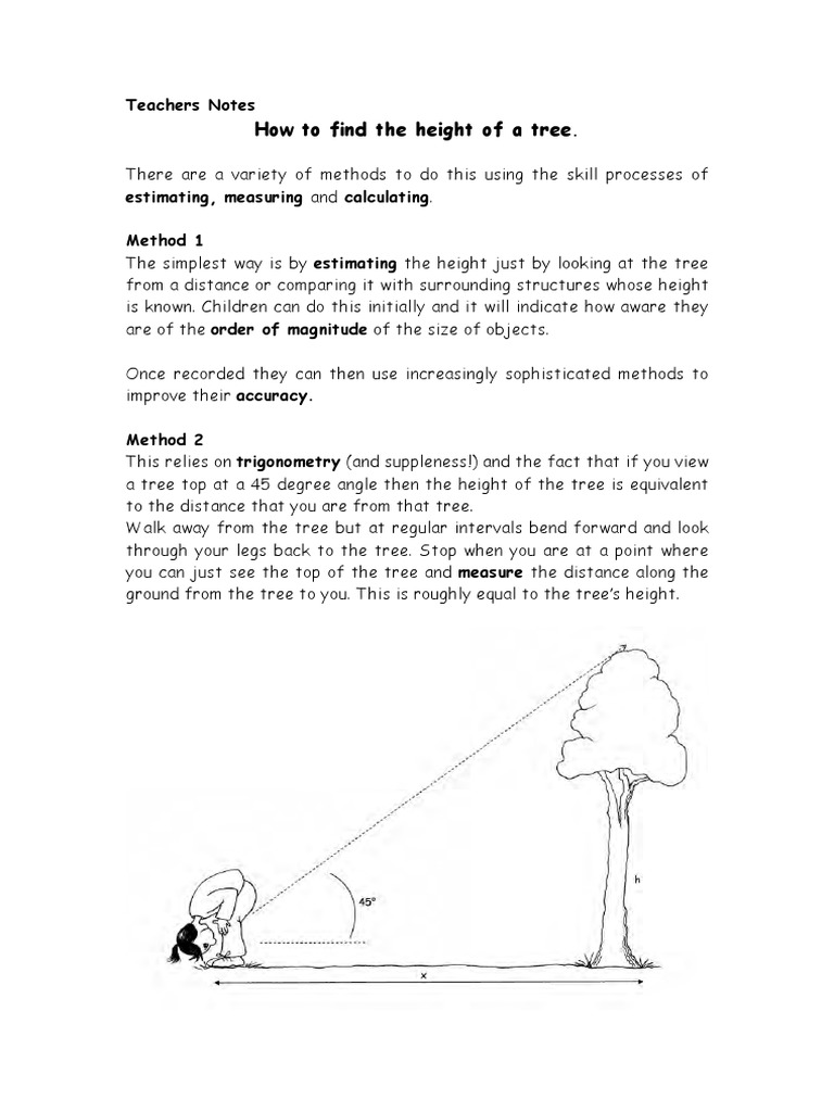 SAPS How To Find The Height of A Tree | PDF | Trees | Scientific ...