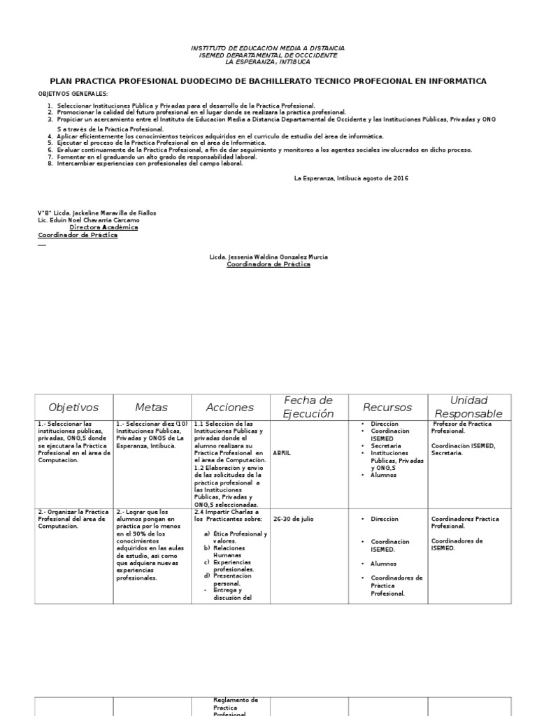 Plan de Informatica | PDF | Educación Secundaria | Evaluación