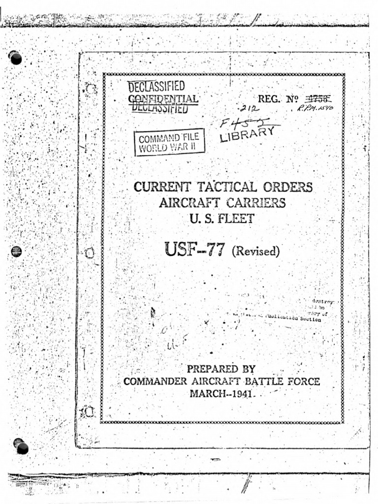 USF-77 TactOrdrsCVs 194103 | PDF | Aircraft Carrier | Flight Deck
