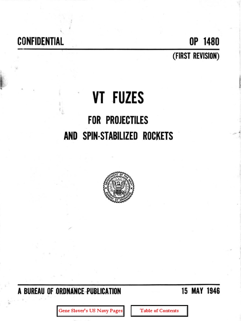 VT Fuze | PDF | Fuze | Switch