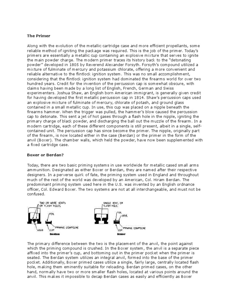 Origin of A Primer Ballistic | PDF