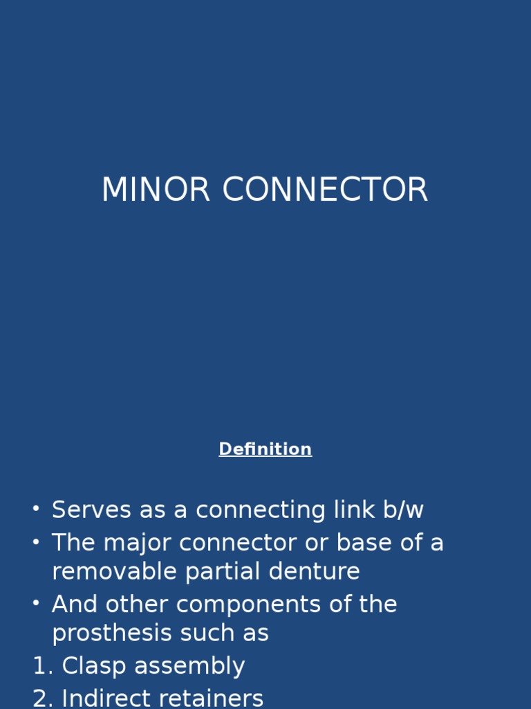 Minor Connector | PDF | Dentures | Mouth