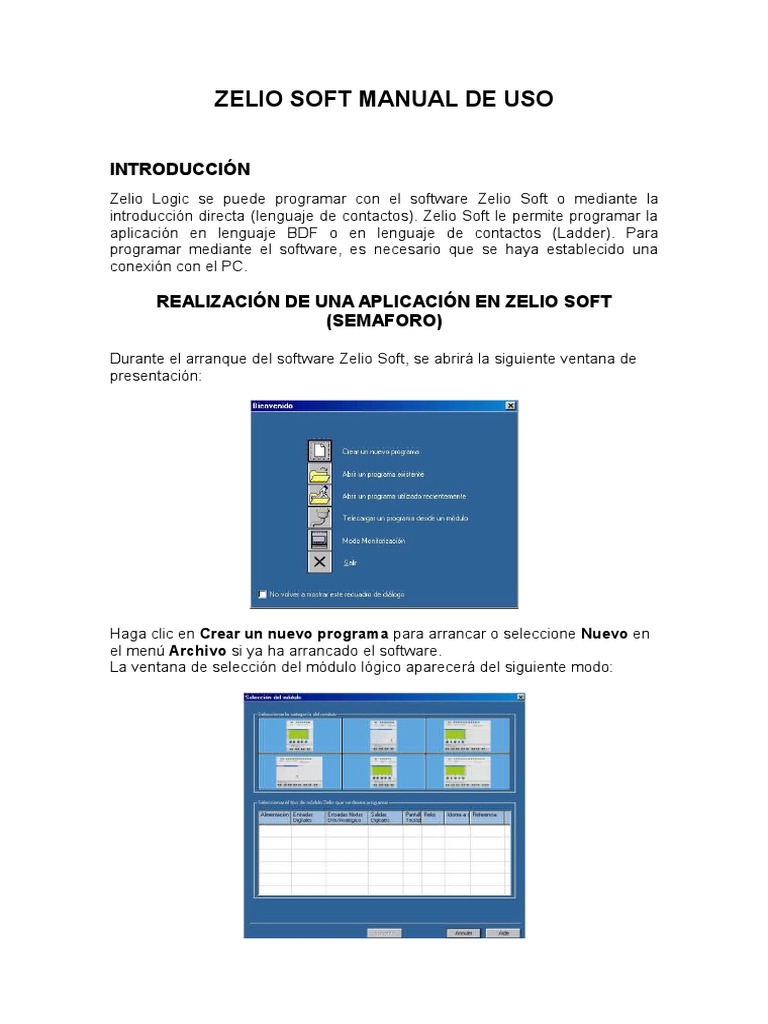 Implementación de Un Semaforo Doble Usando Un PLC Zelio Soft | PDF | Semáforo | Ventana ...