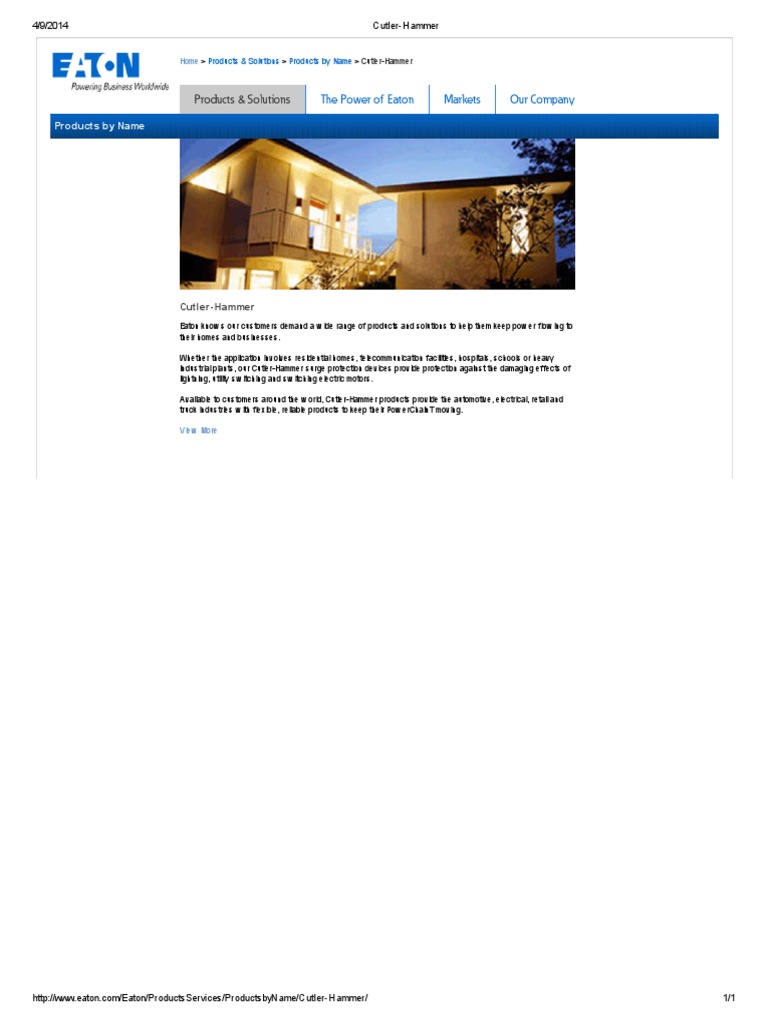 Cutler-Hammer Surge Protection Devices Keep Power Flowing | PDF