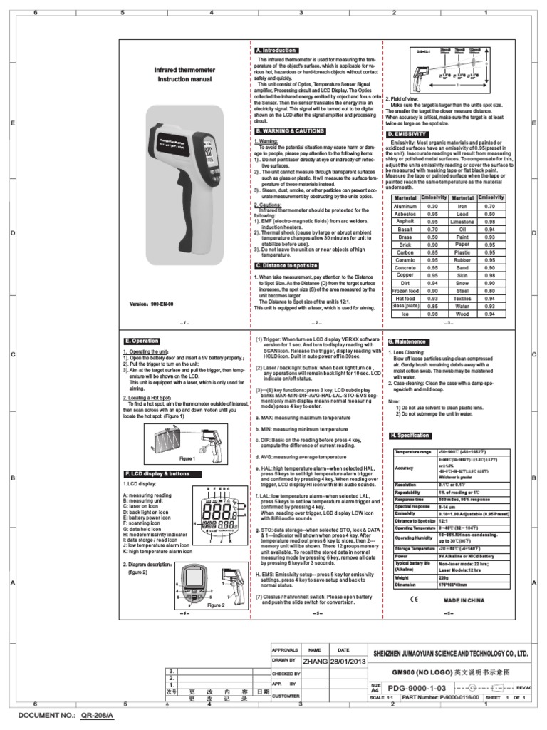 Gm900 Manual | PDF | Laser | Applied And Interdisciplinary Physics