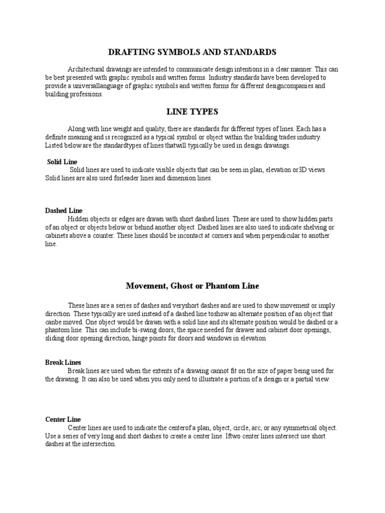 Drafting Symbols and Standards | PDF | Technical Drawing | Plumbing