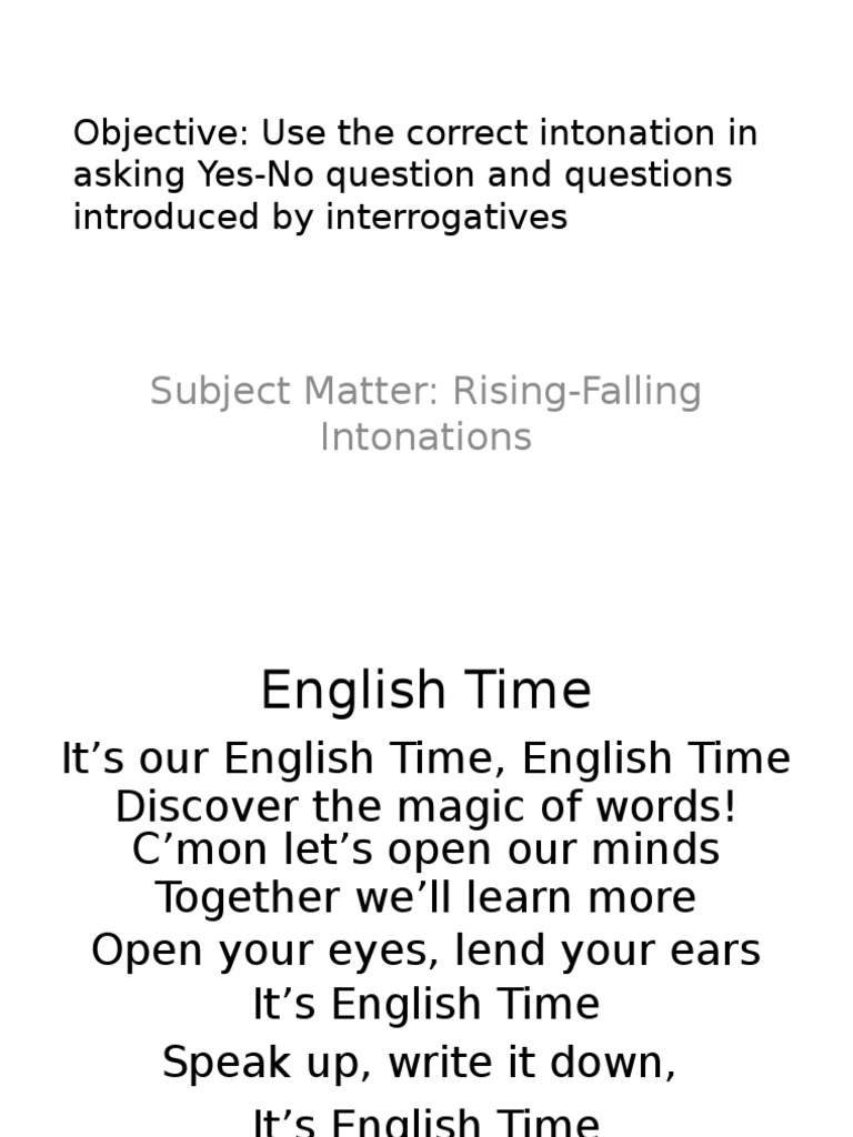 Mastering Question Intonation: A Lesson on Using Rising and Falling ...