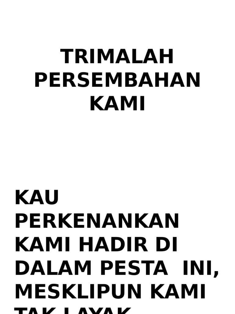 Trimalah Persembahan Kami | PDF | Kesehatan Holistik