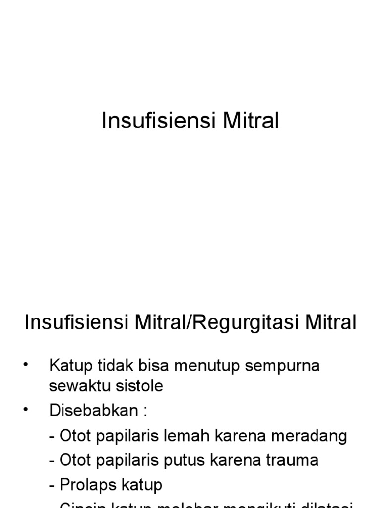 Insufisiensi Mitral | PDF