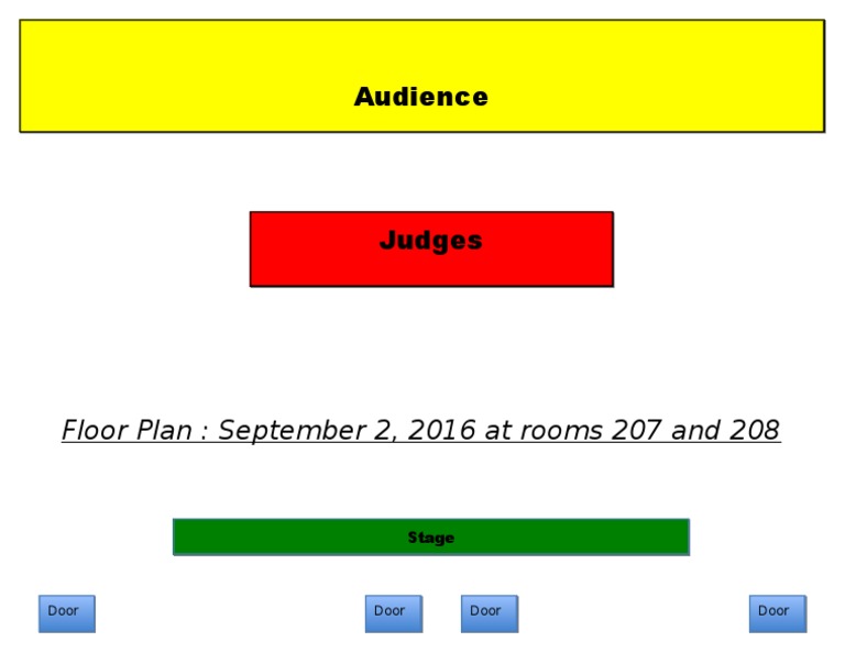 Audience: Floor Plan: September 2, 2016 at Rooms 207 and 208 | PDF