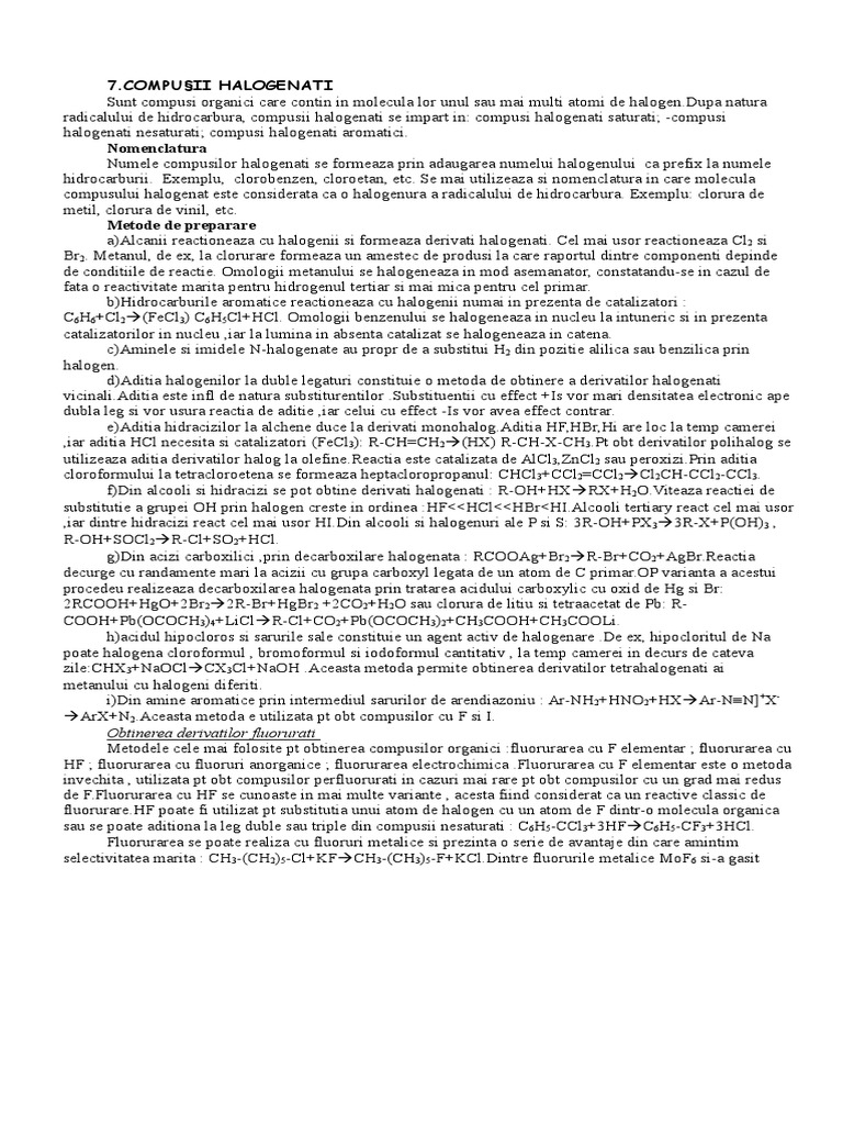 Compusi Halogenati | PDF