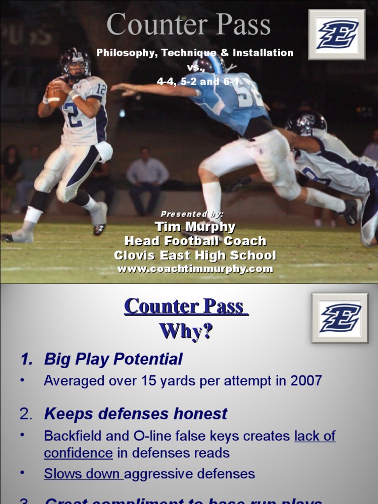 Implementing the Counter Pass Offense: Techniques, Formations, and ...