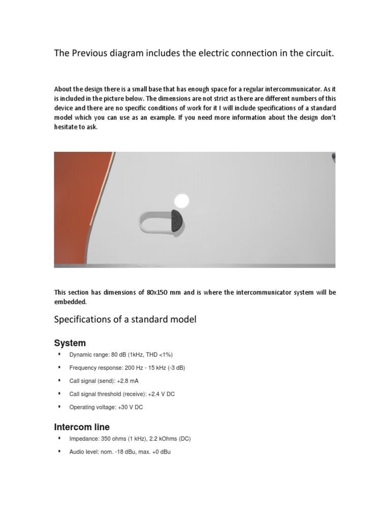 Intercom System Specs & Design Guide | PDF