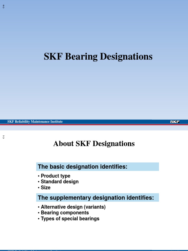 SKF | PDF | Bearing (Mechanical) | Manufactured Goods