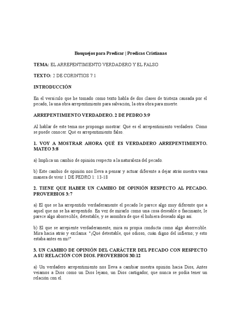 Bosquejos Para Predicar | Pecado | Moisés