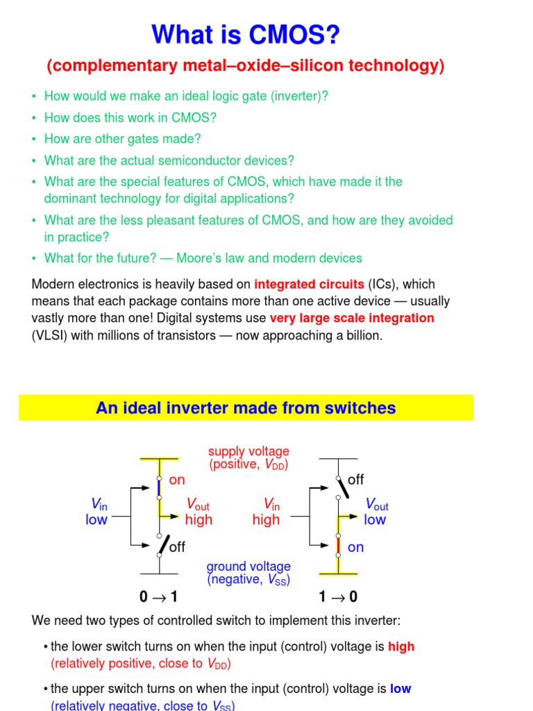 What Is CMOS?: (Complementary Metal-Oxide-Silicon Technology) | PDF ...