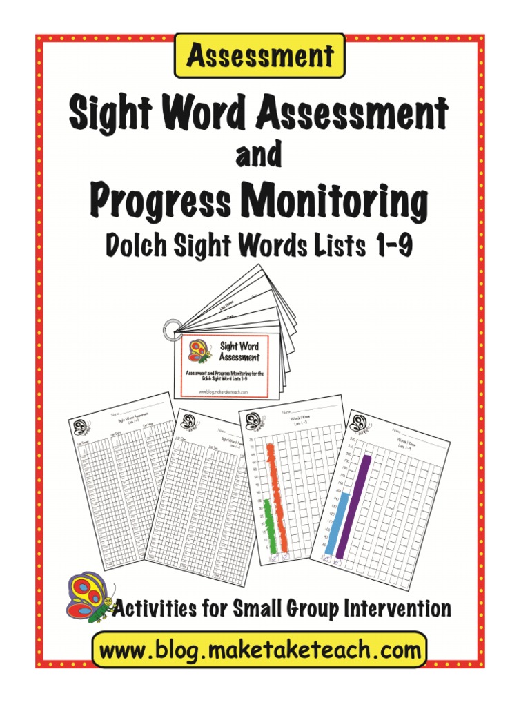 Sight Word Assessment | PDF | Behavior Modification | Cognition