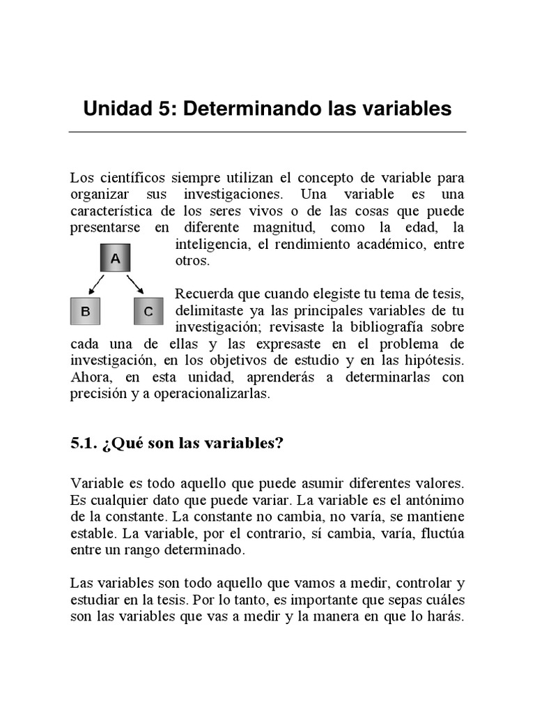 Determinando Las Variables PDF | PDF | Medición | Teoría