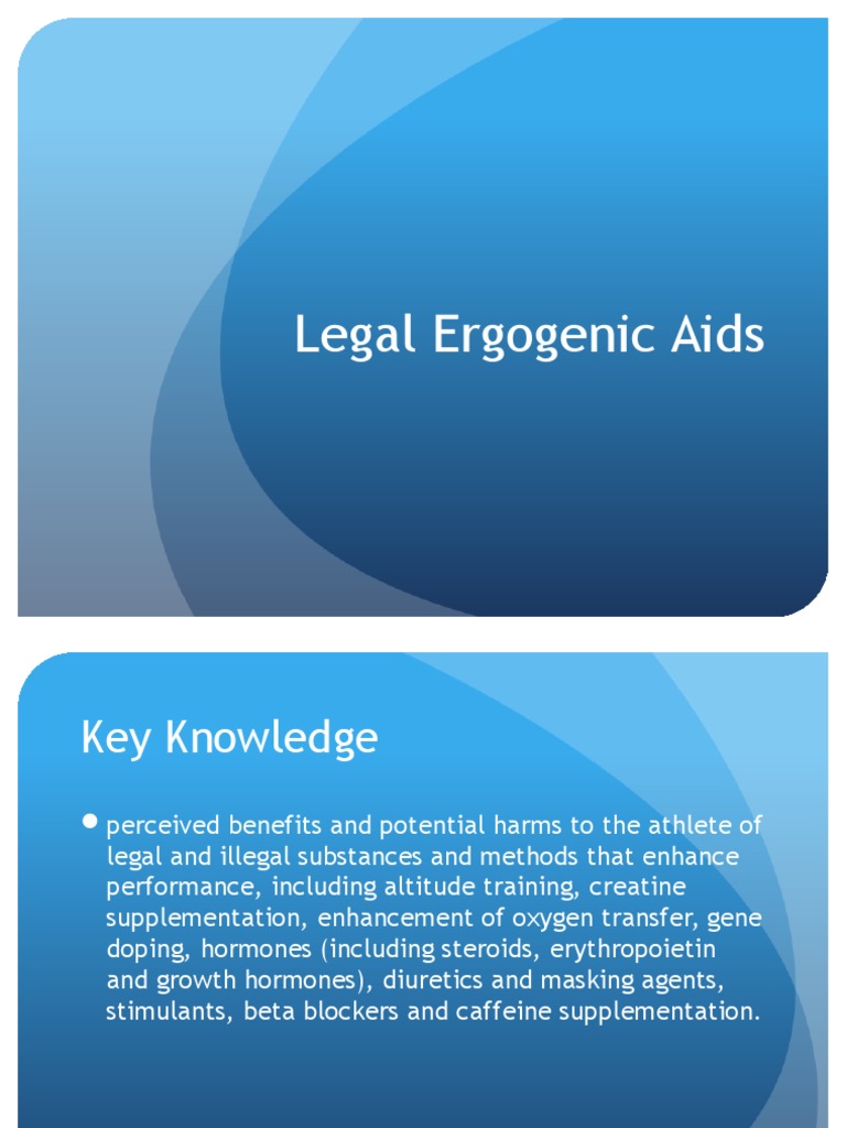 Ergogenic Aids | PDF | Physiology | Sports Science