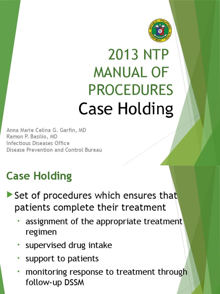 2013 NTP MOP Chapter 3 Case Holding 12apr2014 | PDF | Hepatitis ...