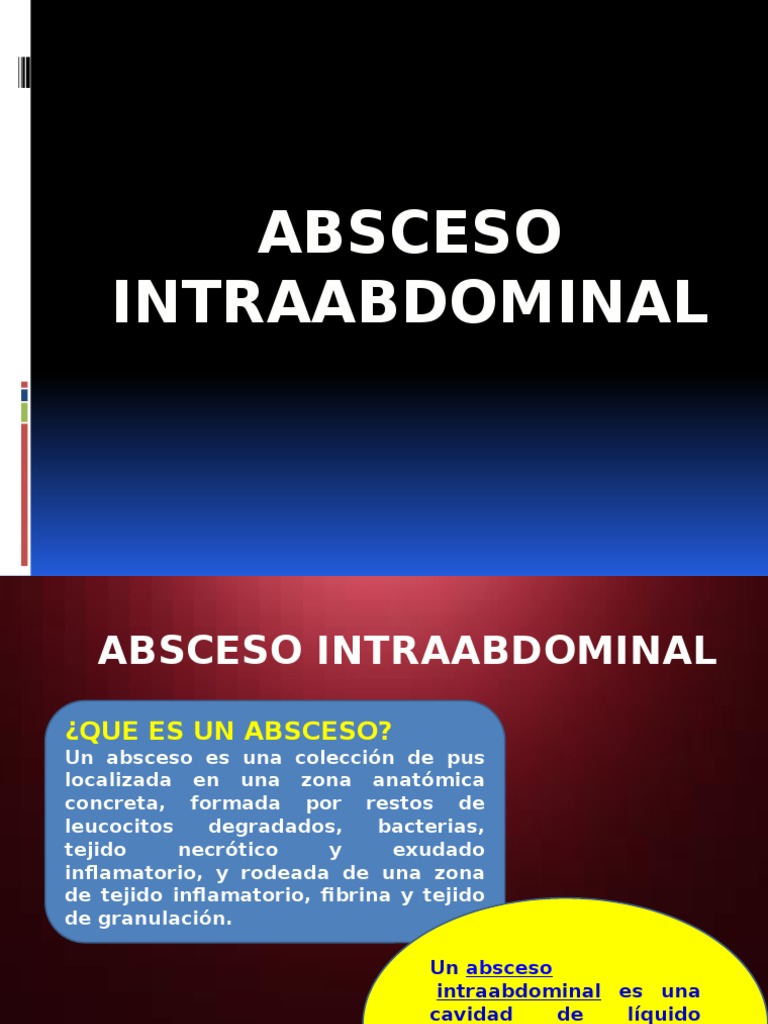 absceso intraabdominal | Especialidades Medicas | Enfermedades y trastornos