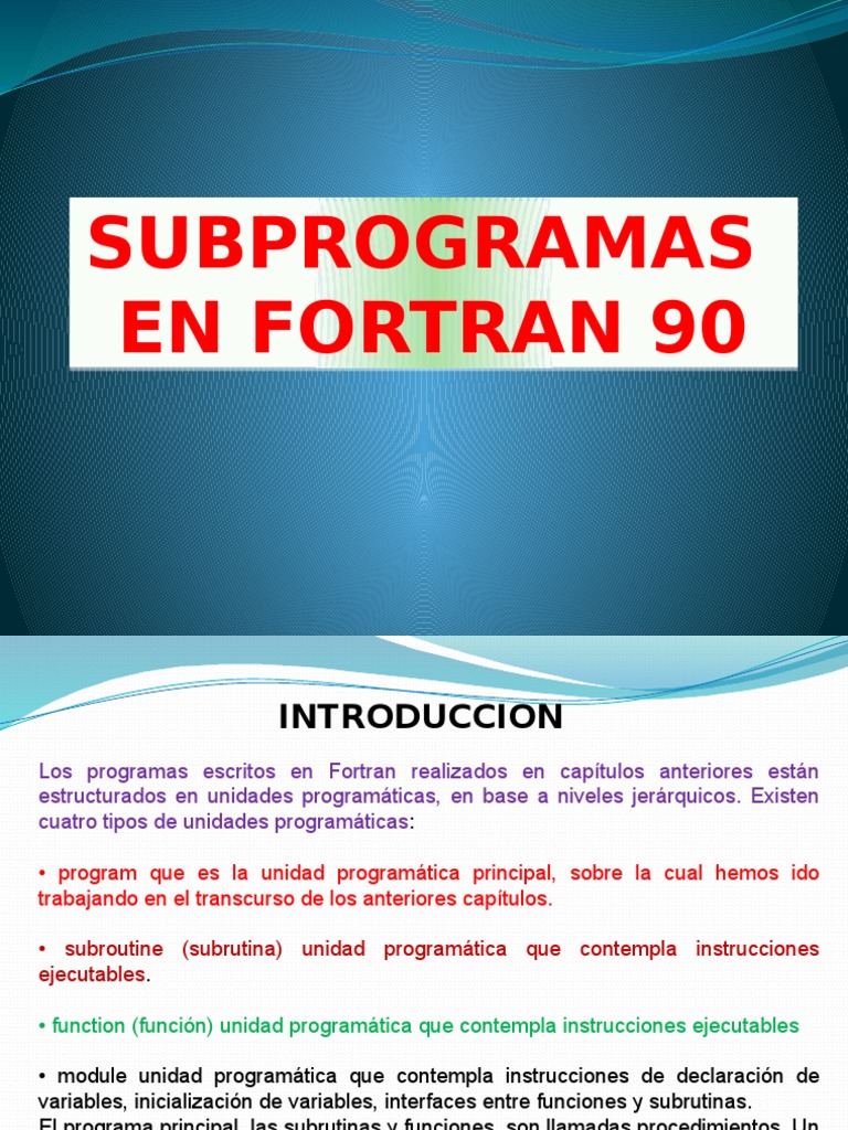 SUBPROGRAMAS | PDF | Programa de computadora | Programación
