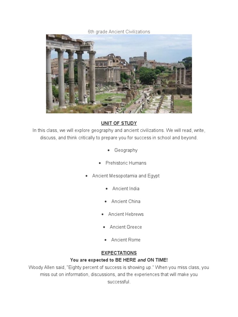 6th Grade Social Studies Syllabus | PDF | Plagiarism | Educational ...