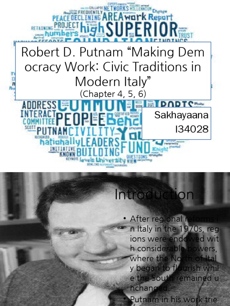 Robert Putman Hacer Que La Democracia Funcione | PDF | Social Capital ...