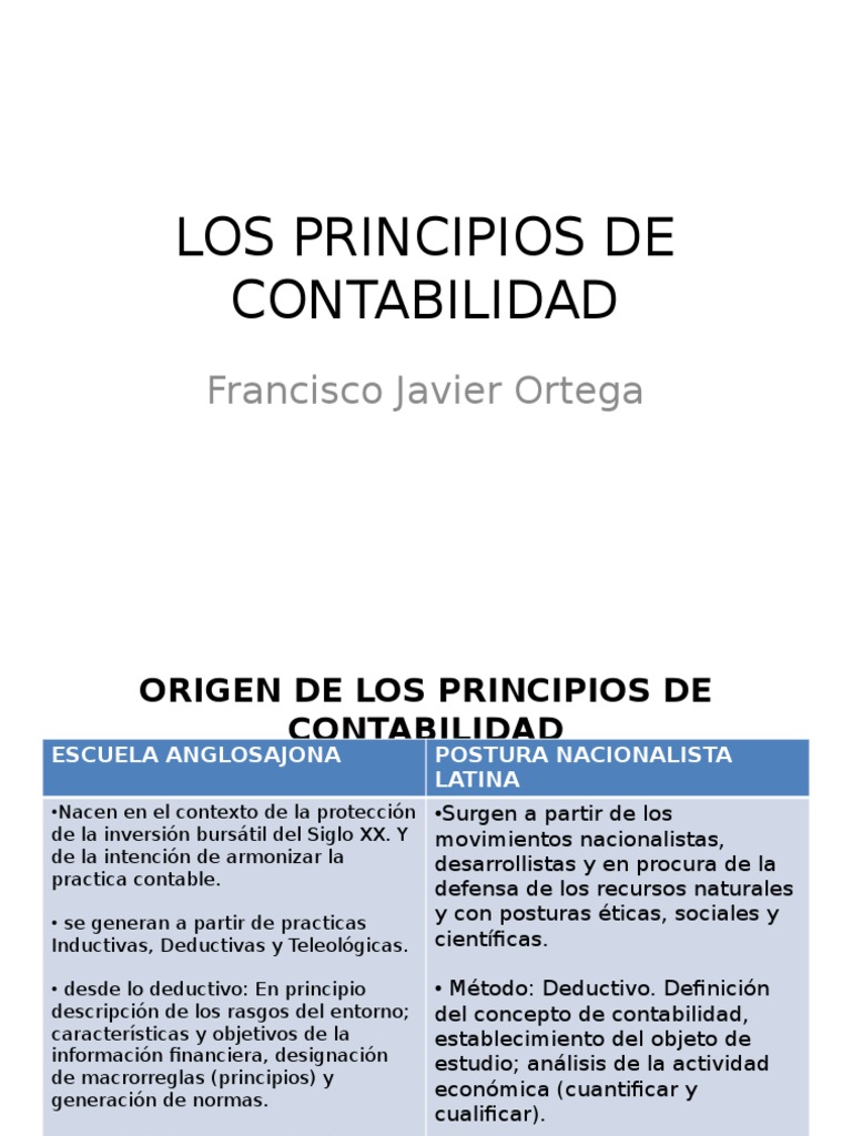 Los Principios de Contabilidad | PDF | Contabilidad | Interacciones de ...
