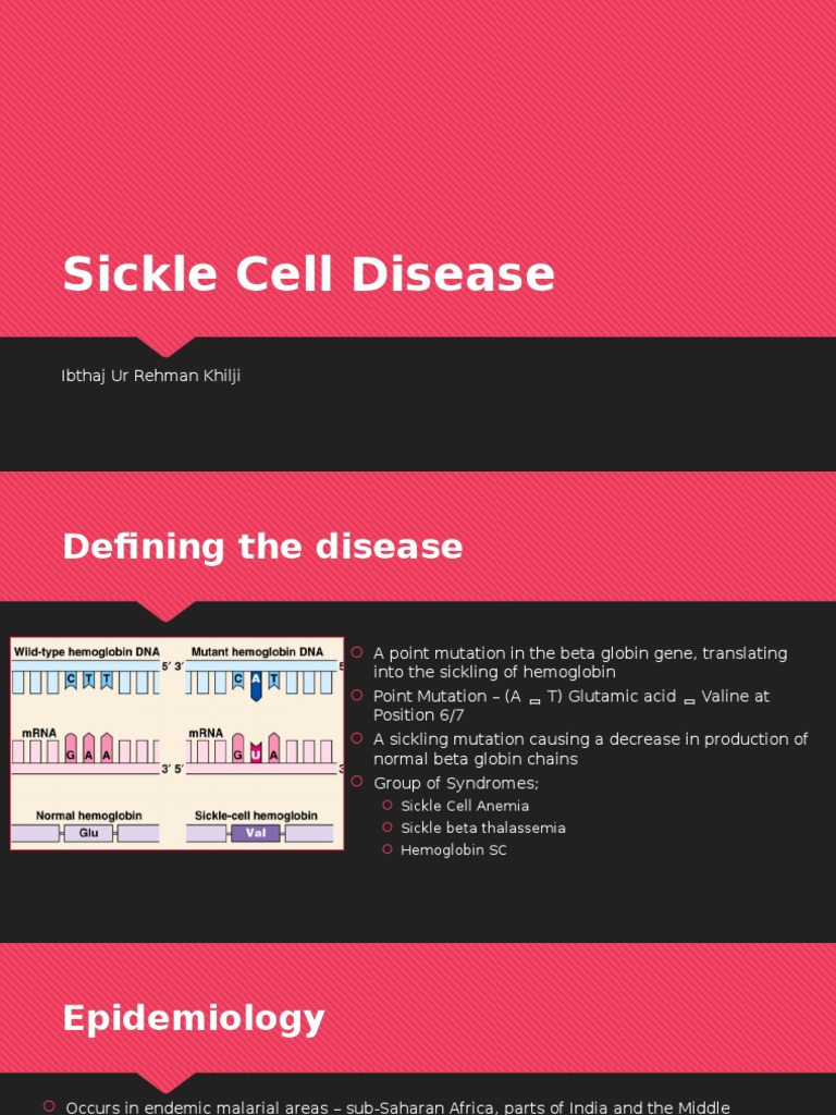 Sickle Cell Presentation | PDF | Sickle Cell Disease | Anemia