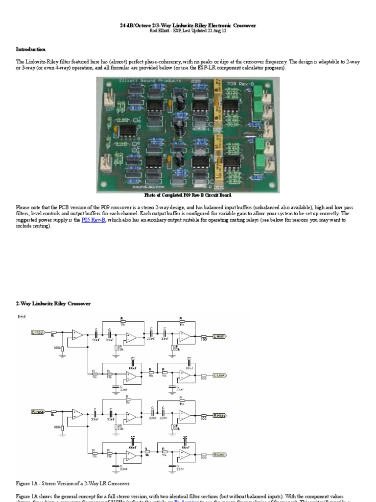 24 dB Octave 2-3-Way Linkwitz-Riley Electronic Crossover.docx ...