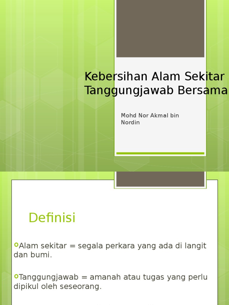 Tanggungjawab Jaga Alam Sekitar | PDF