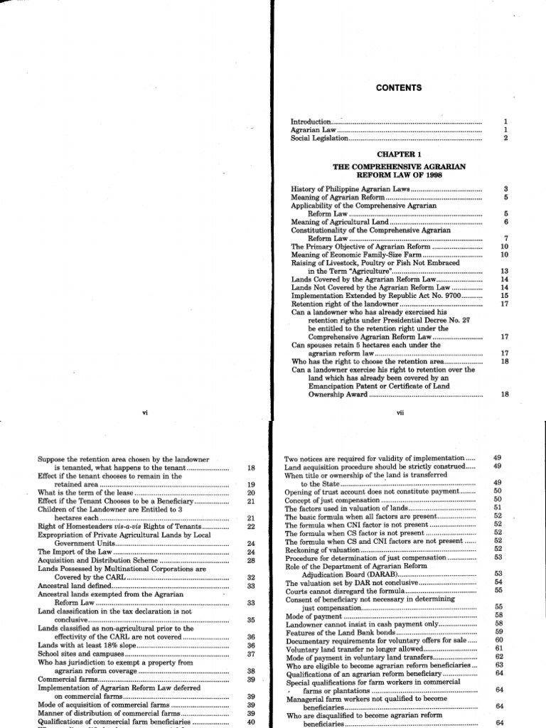 Agrarian Law and Social Legislation - Ongos Book PDF | PDF