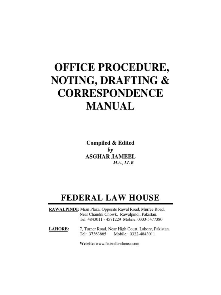 08 - Office, Procedure, Drafting Noting (Title and Printline) | PDF ...