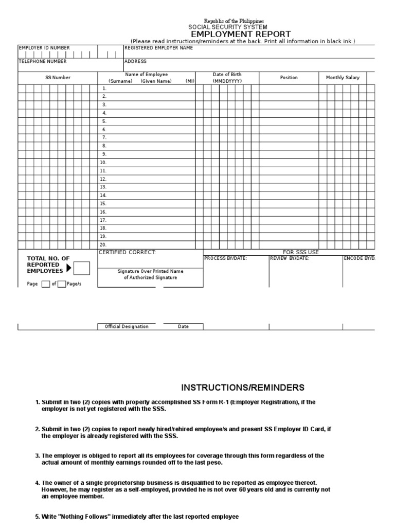 SSS_R1A_Form (1) | Identity Document | Social Security (United States)