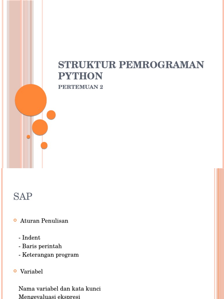 Pertemuan 2 - Struktur Pemrograman Python | PDF | Komputer | Teknologi ...