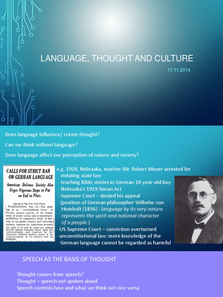 Language Thought And Culture Pdf Linguistics Word