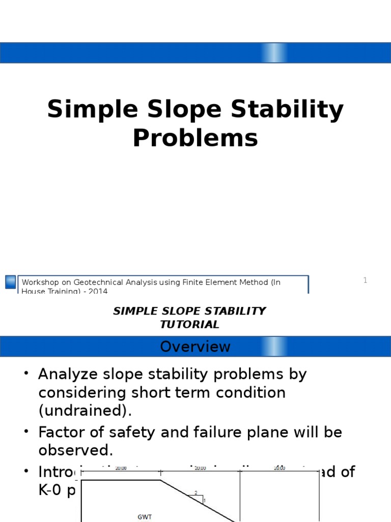 Simple Slope Stability Analysis Guide | PDF | Geotechnical Engineering ...