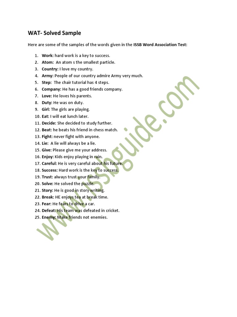 Word Association Test