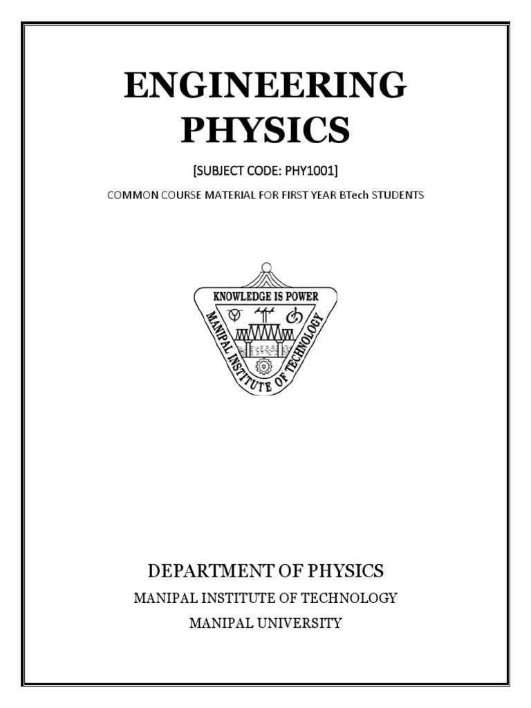 Engineering Physics PHY 1001 PDF | PDF | Diffraction | Laser