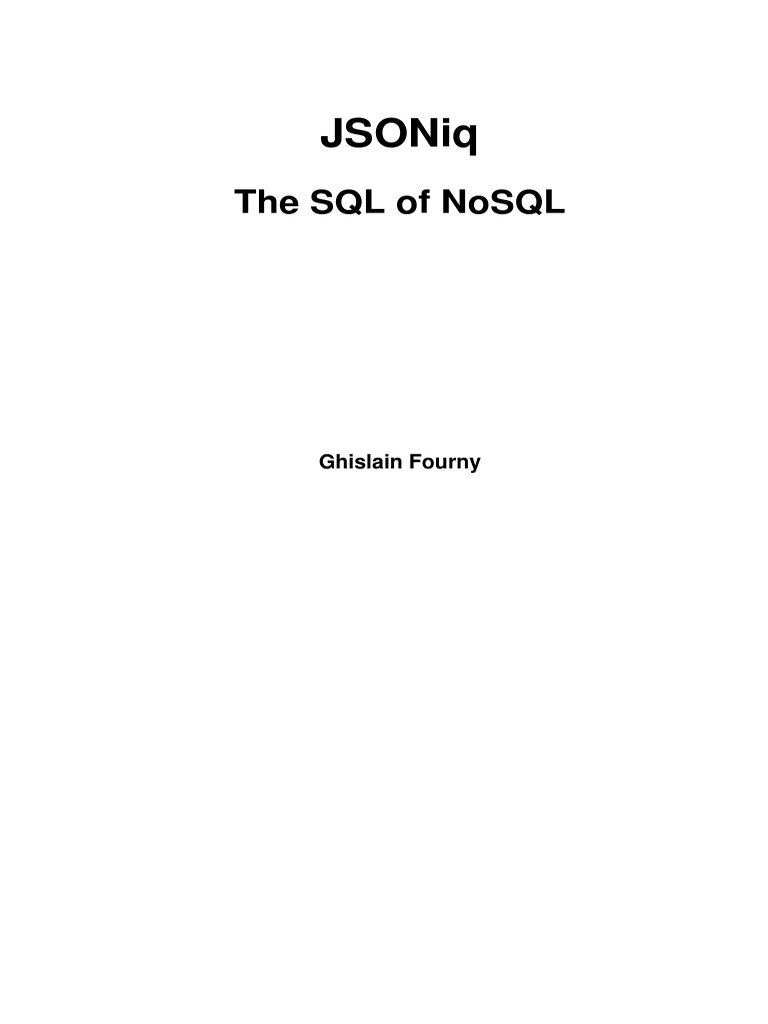 JSONiq The SQL of NoSQL-published | PDF | Computers