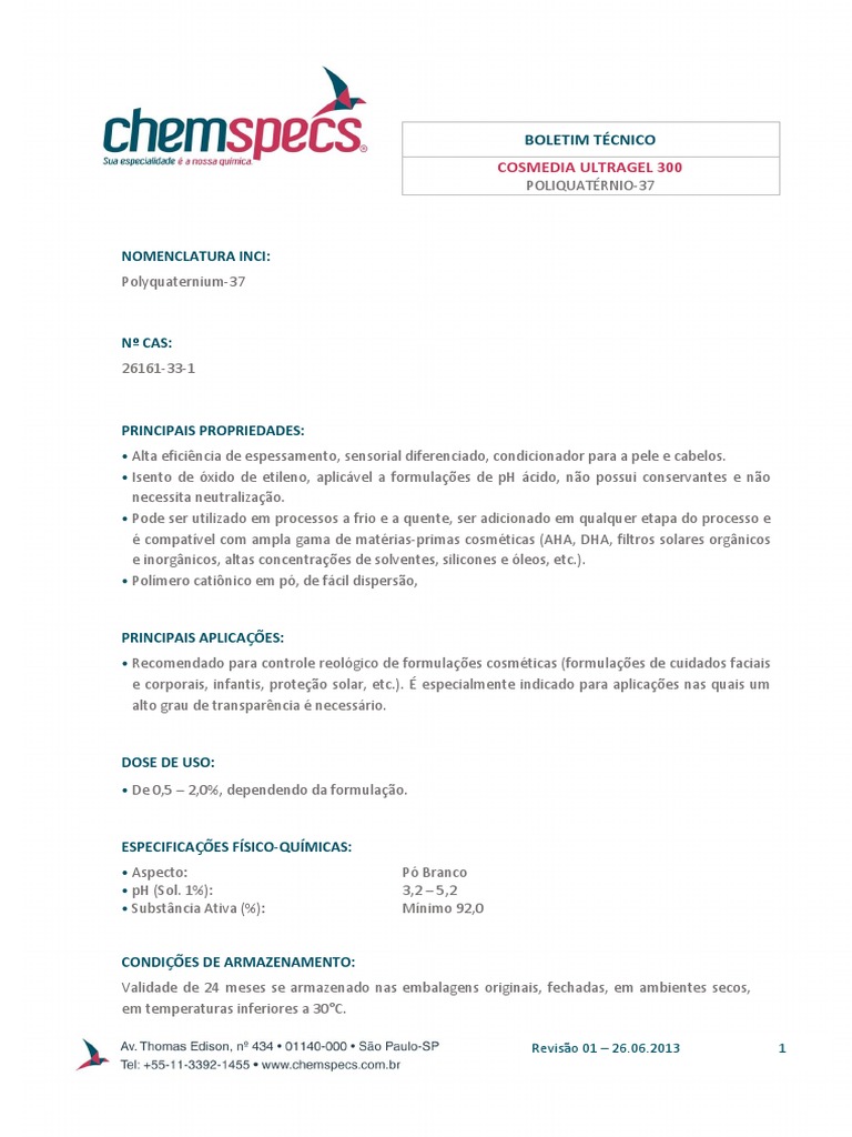 Cosmedia Ultragel 300 | PDF | Bem-estar | Ciências e Matemática