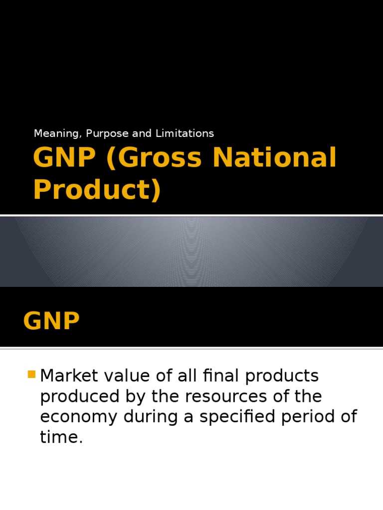 Macro Econ 1 GNP Definition | PDF