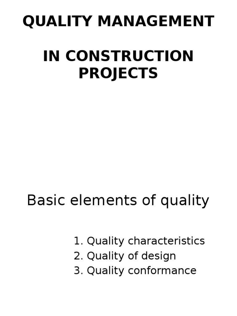 Quality Management Presentation | PDF | Quality Assurance | Quality (Business)
