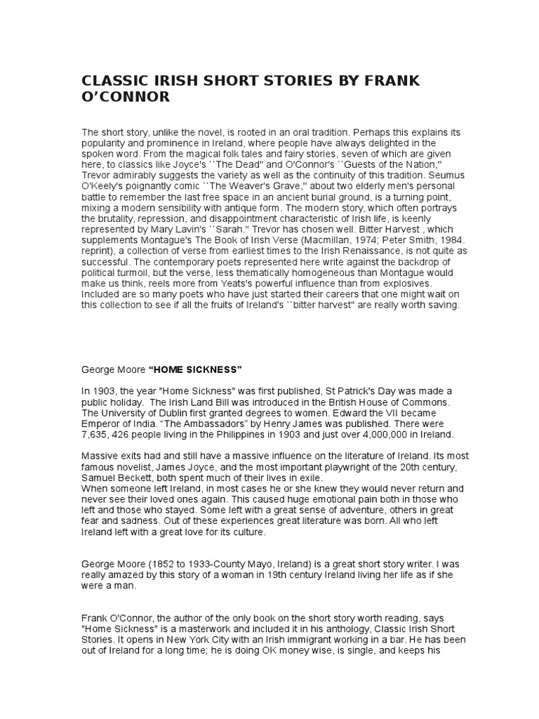 Irish Short Stories | PDF