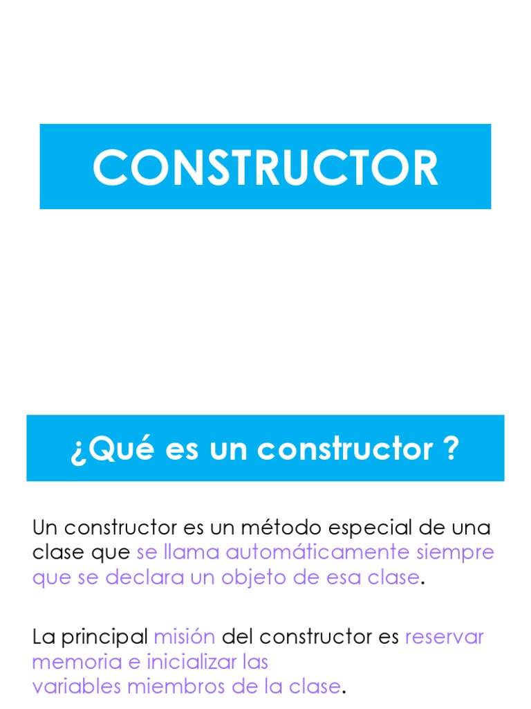 Constructor PDF | PDF | Método (programación de computadora) | Java ...